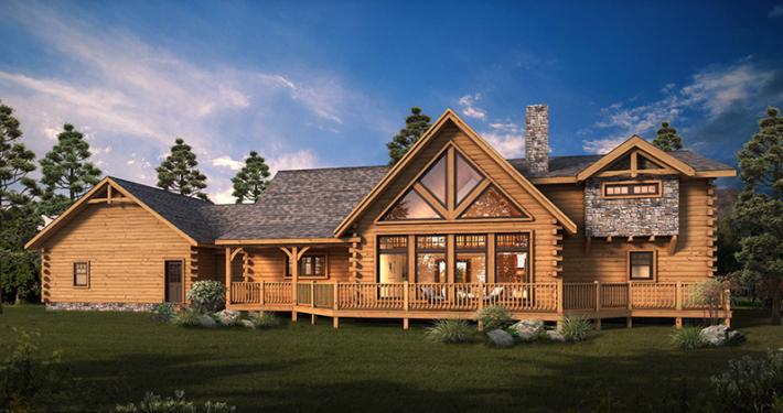 New Design: Memorial Lake Log Home