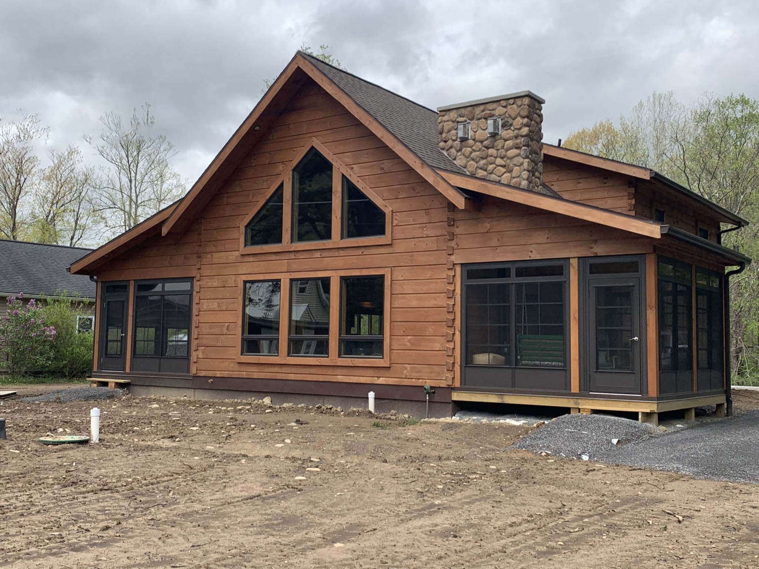 Custom Log Cabin Home by Timberhaven
