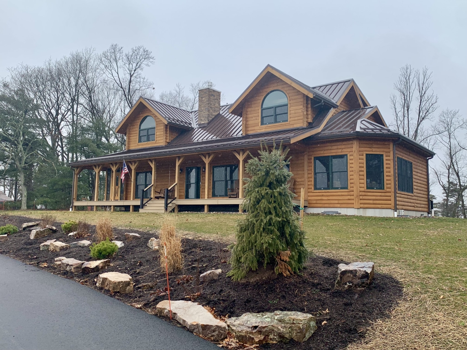 Modified Riverview Log Home Comes to Life - Timberhaven Log & Timber Homes