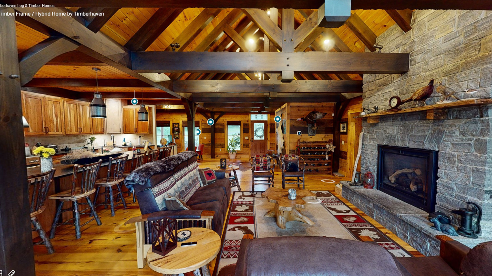 Saratoga Timber Frame Wasniewski - Timberhaven Log & Timber Homes