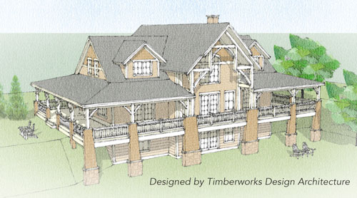 Newhaven Timber Frame, two story, 2425 sf, 3 bedroom, 2 1/2 bath